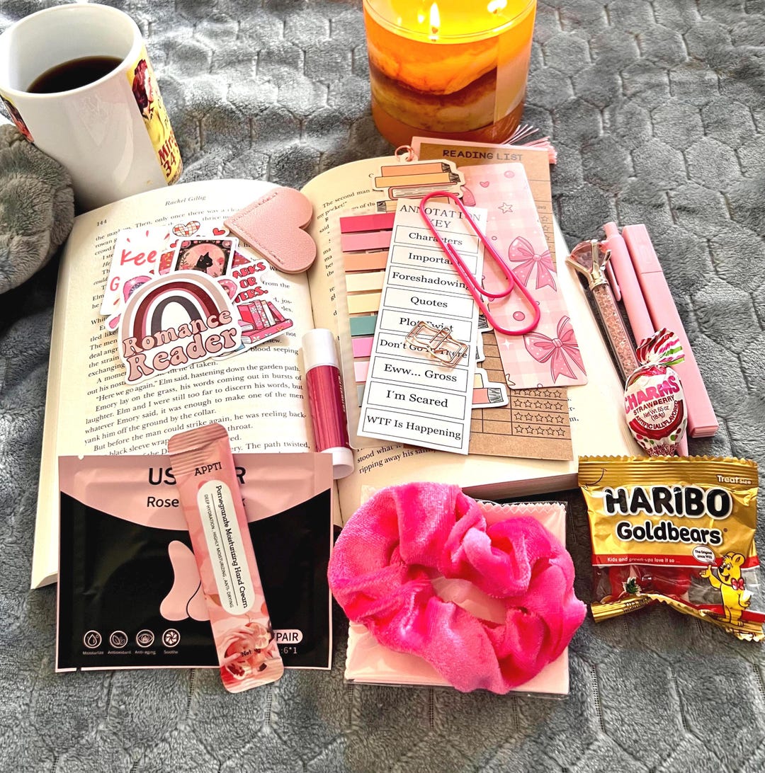 Pink Romance Reader Annotation Kit | Cozy Book Lover Self Care Bundle ...