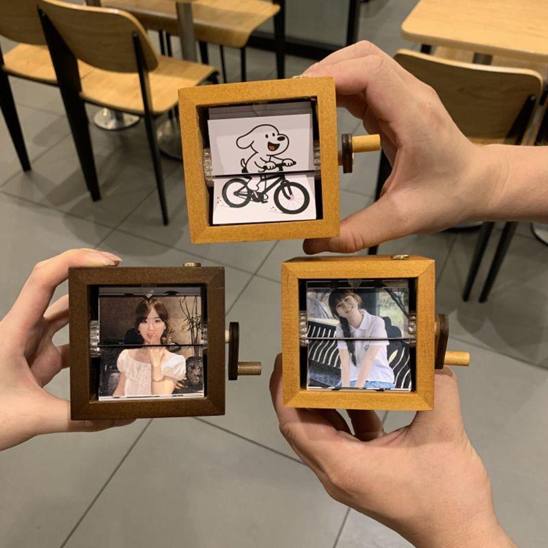 Custom Photo Flip Book Machine, Black Walnut Animation Frame, Hand ...