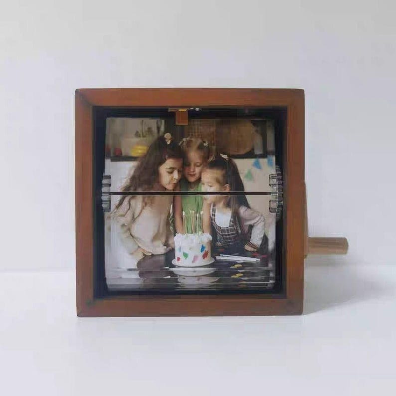 Custom Photo Flip Book Machine, Black Walnut Animation Frame, Hand ...