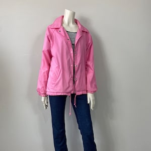 80s 90s Pink Windbreaker Jacket | Vintage Windbreaker| Vintage Pink ...