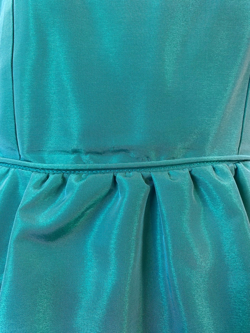 50s Duochrome Green Blue Evening Gown| 50s Metal Zipper Formal| 50s ...