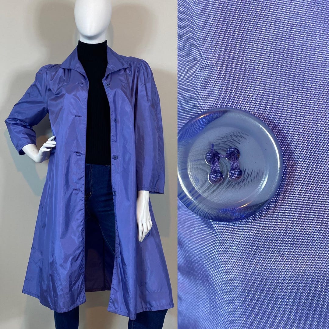 70s 80s the Totes Coat Jacket| 80s Periwinkle Spring Trench Coat ...