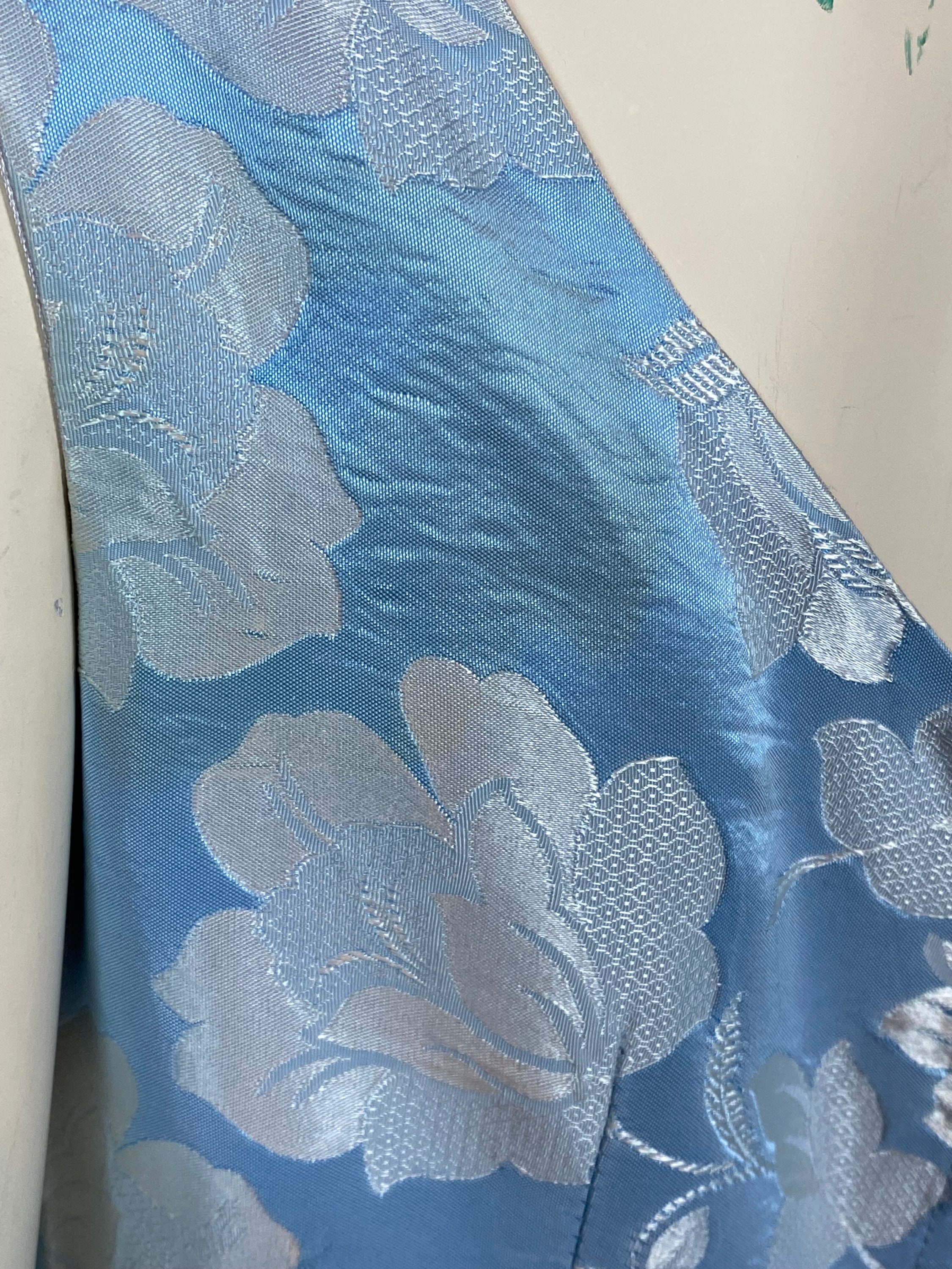 Vintage Dress 1960s 60s Sky Blue Baby Blue Semi Formal Dress Floral ...