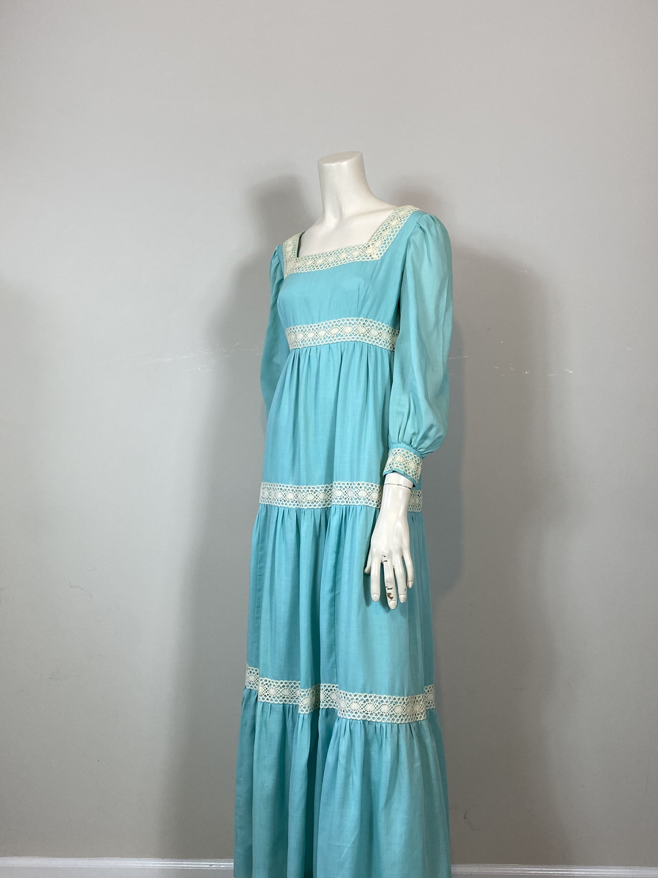 60s Bohemian Dress 60s Flower Child Hippie Dressvintage Boho Chic Dress ...