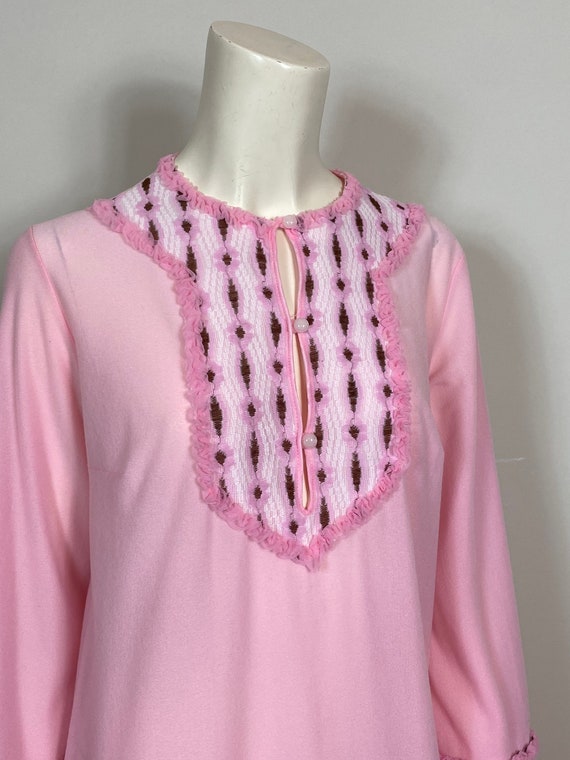 60s 70s Pink Nightgown Vintage Nightgown Pink White … Gem