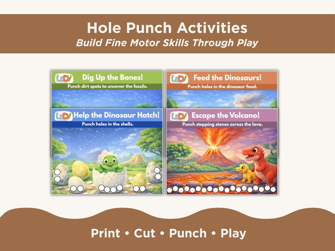 Toddler Hole Punch Activity | Fine Motor Skills Printable PDF ...