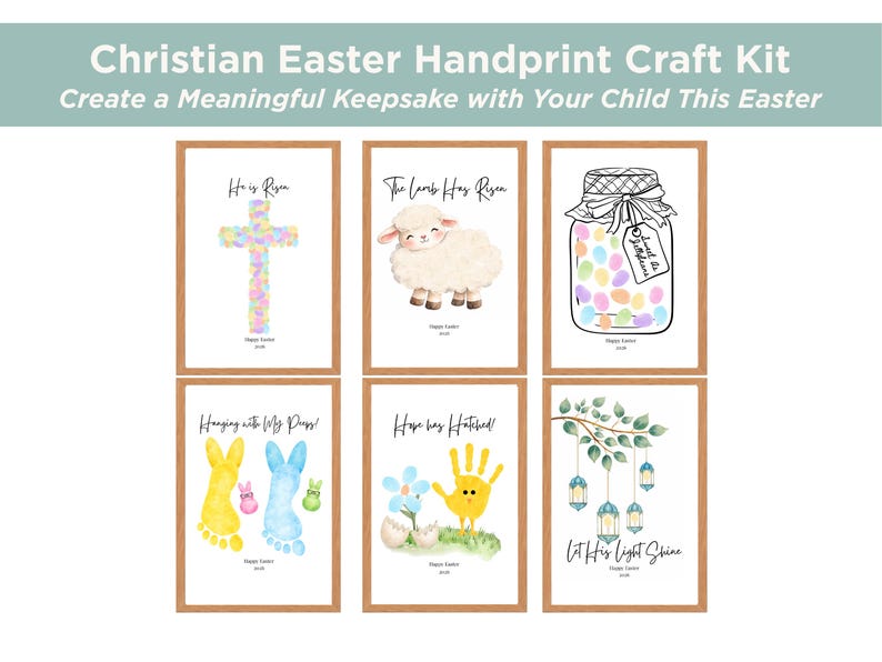 Christian Easter Handprint Craft Printable | Baby Footprint Keepsake ...