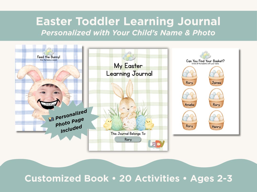 Toddler Busy Book Printable | Personalized Easter Learning Binder ...