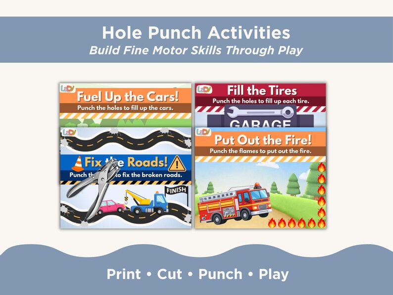 Toddler Hole Punch Activity | Fine Motor Skills Printable PDF ...