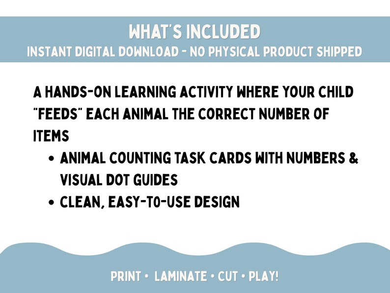 Montessori Task Box Printable | Feed the Animals Counting | Toddler ...