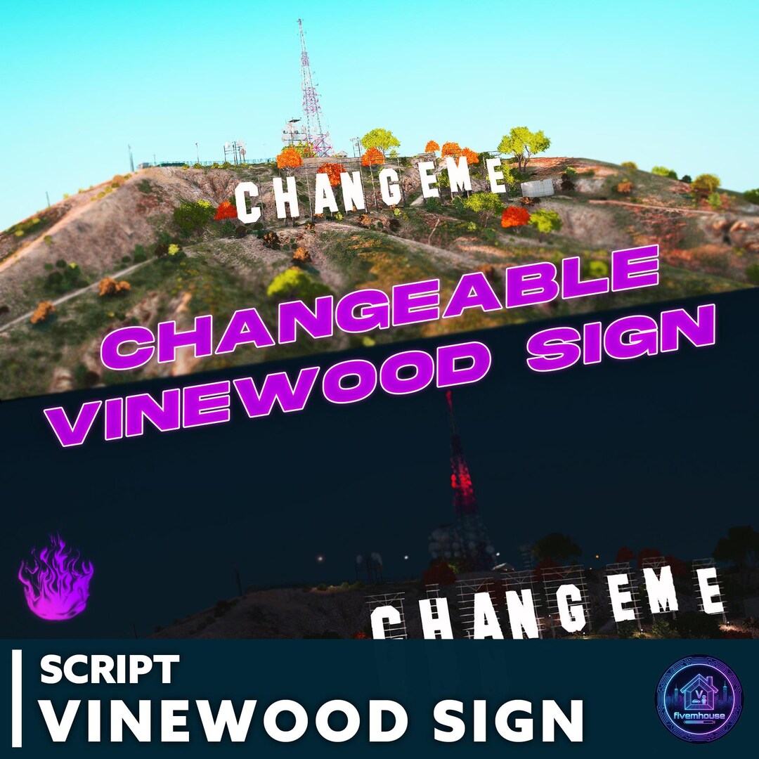 Fivem | Changeable Vinewood Sign | Script | Optimized Script / Mlo ...