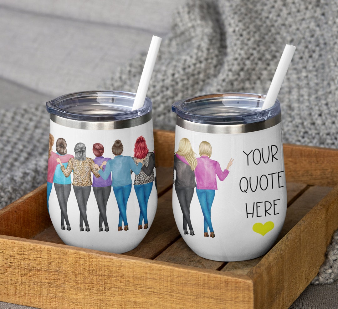 Customized Best Friend Tumbler or Mug - 2-8 People - Customized Quote ...