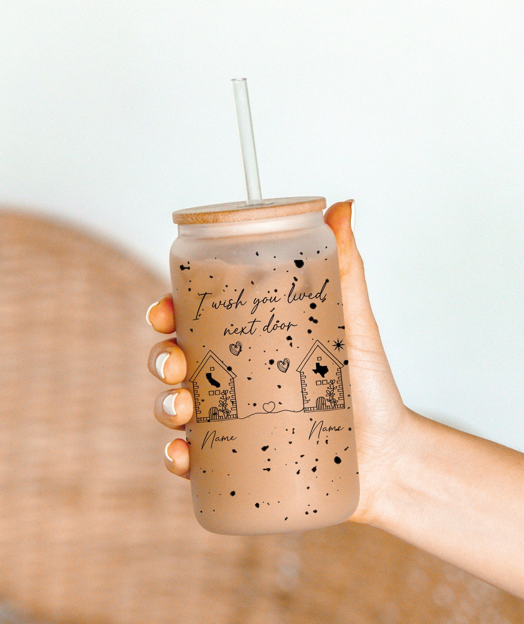 Best Friend Glass Tumbler - Long Distance Friendship Gift - Friendship ...