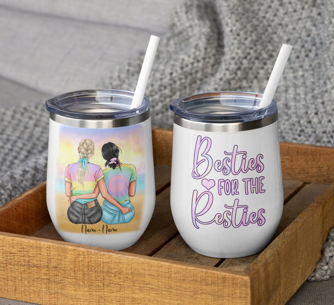 Best Friend Tumblers - Besties for the Resties - Tie Dye Best Friend ...