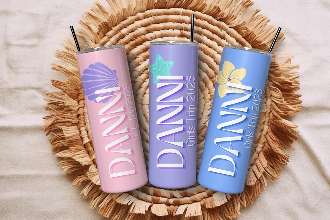 Custom Vacation Tumbler - Personalized Name - Matching Beach Vacation ...