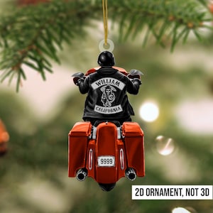 Personalized Motorcycle Christmas Ornament Custom Funny Biker - Etsy