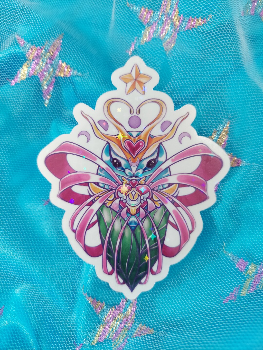 Magical Girl Caterpillar Transformation Holographic Vinyl Stickers - Etsy