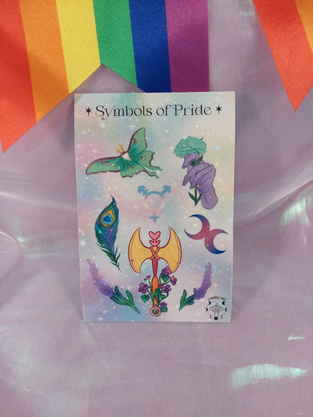 Symbols of Pride 4x6 Holographic Sticker Sheet - Etsy