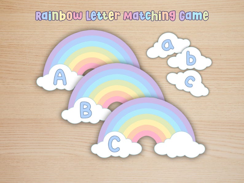Preschoolers Alphabet Matching Game for Kids, Uppercase and Lowercase ...