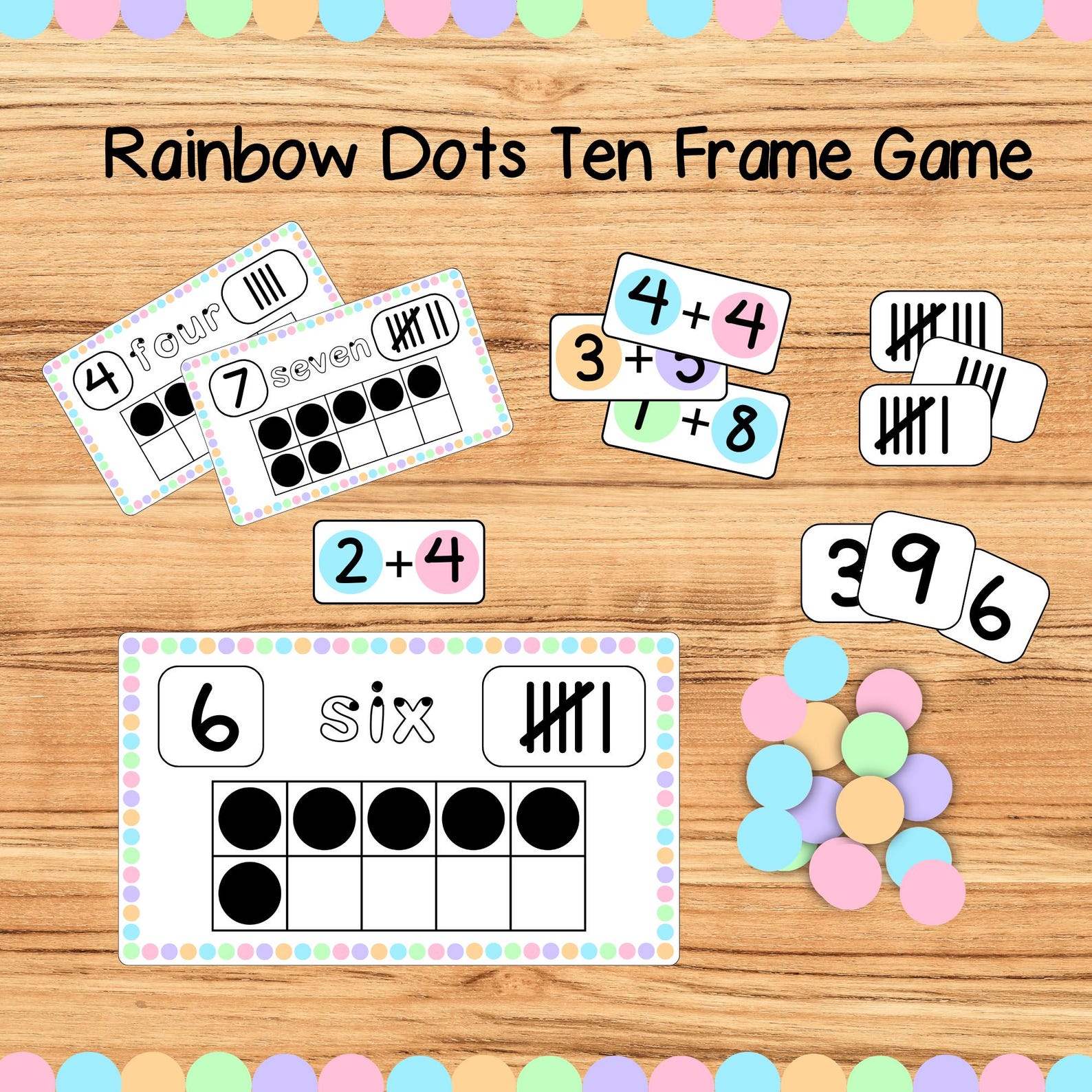 Ten Frames Activity Printable, Ten Frame Math, Learn to Count, Counting ...