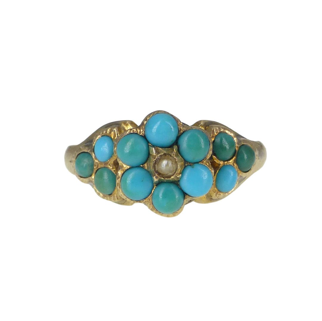 Antique Victorian Gold Forget Me Not Locket Ring - Etsy