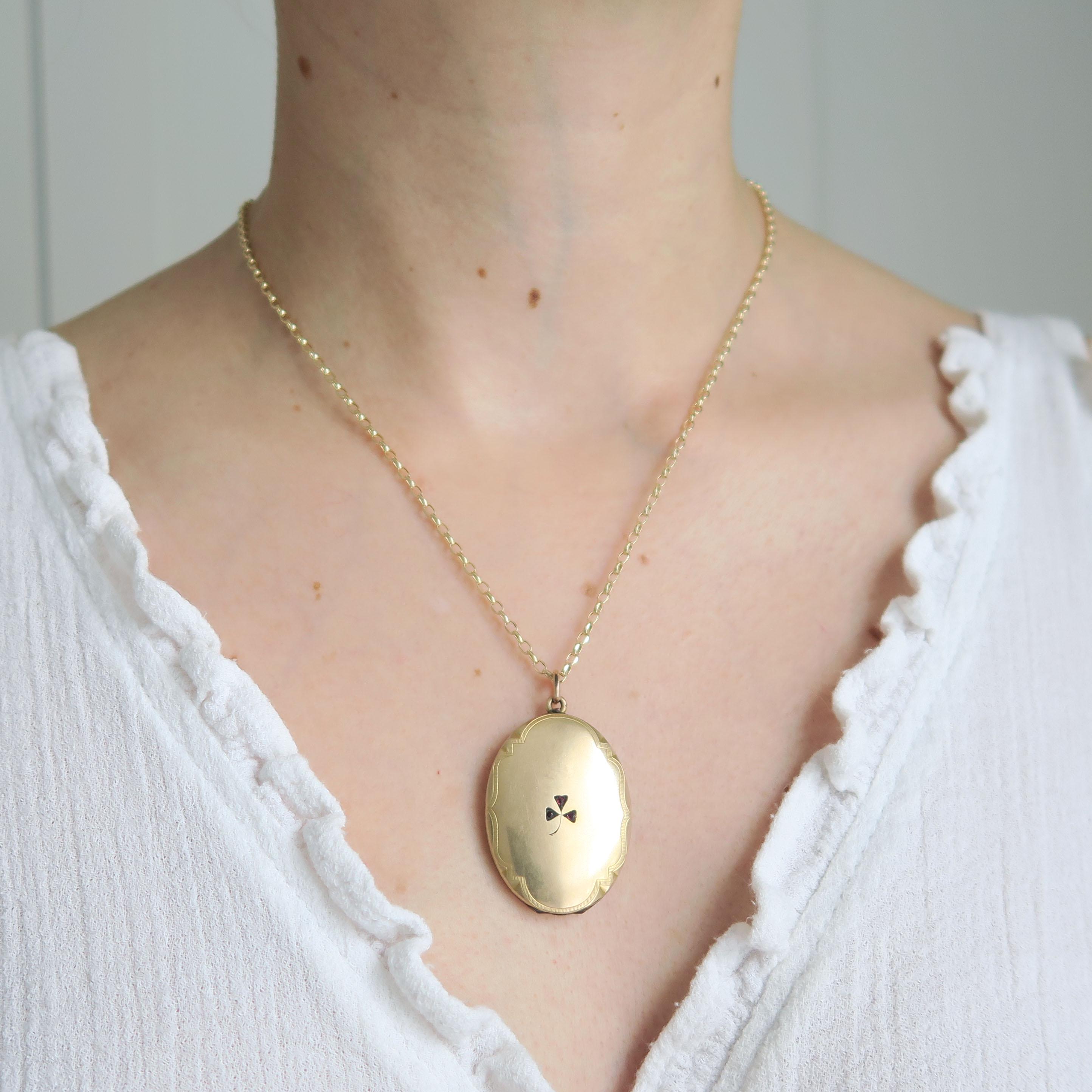 Antique French FIX Gold Trefoil Clover Locket - Etsy