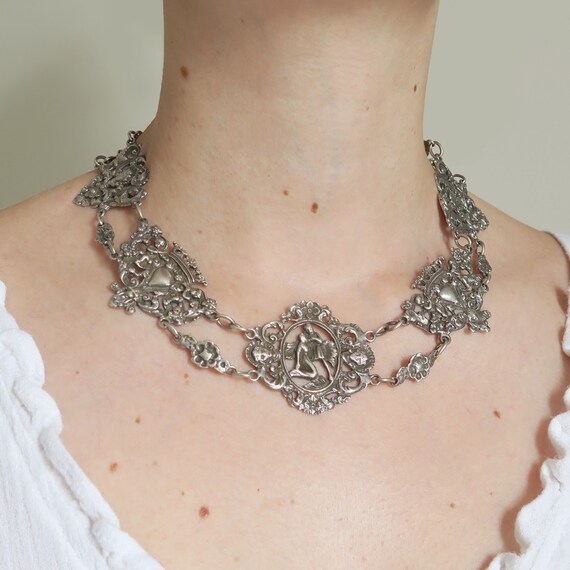 Antique Italian Silver Renaissance Revival Figural Pa… - Gem