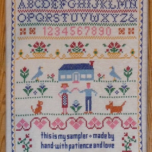 Jane Snead Samplers Vintage Stamped Cross Stitch Kit 466 My Sampler - Etsy