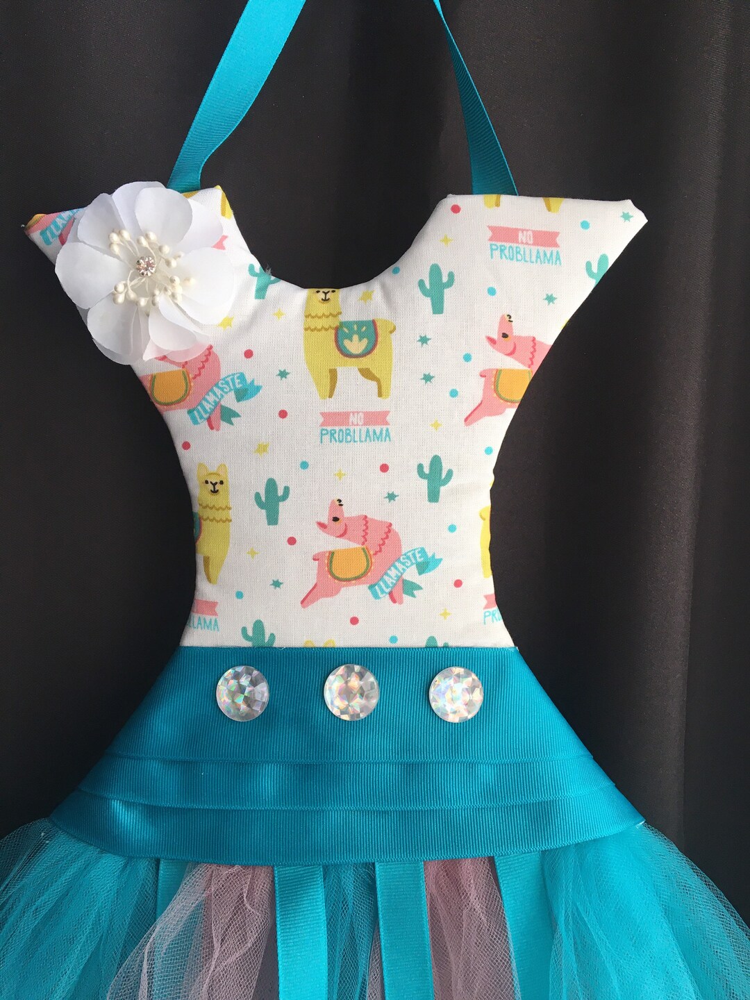 Tutu Hair Bow Holder Yoga Llamas Llamaste - Etsy.de