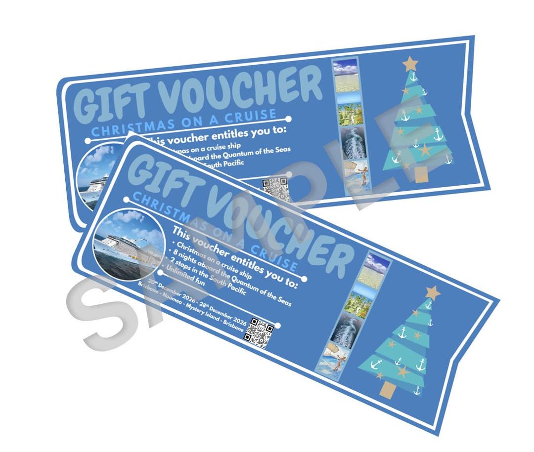 Printable Cruise Voucher for Royal Caribbean, 8 Nights South Pacific ...
