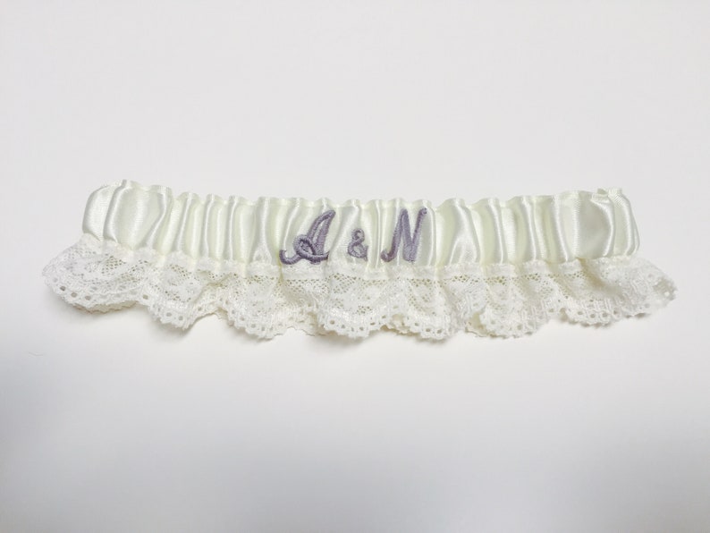 Bridal Garter Set - Embroidered 'I Do' Bridal Garter - Bridal Garter ...