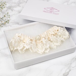 Wedding Garter - Bridal Garter - Embroidered Bridal Garter UK - Vintage ...