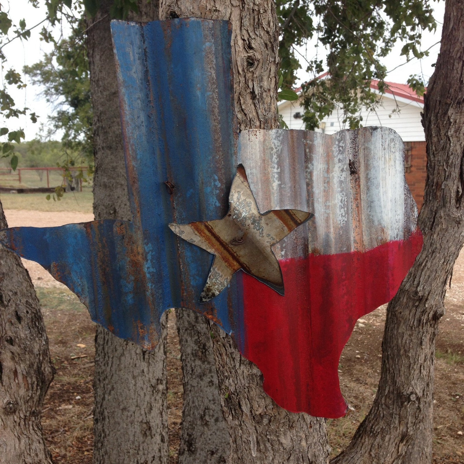 Rustic Tin Texas Decor Texas Flag Corrugated Texas Decor Texas Home ...