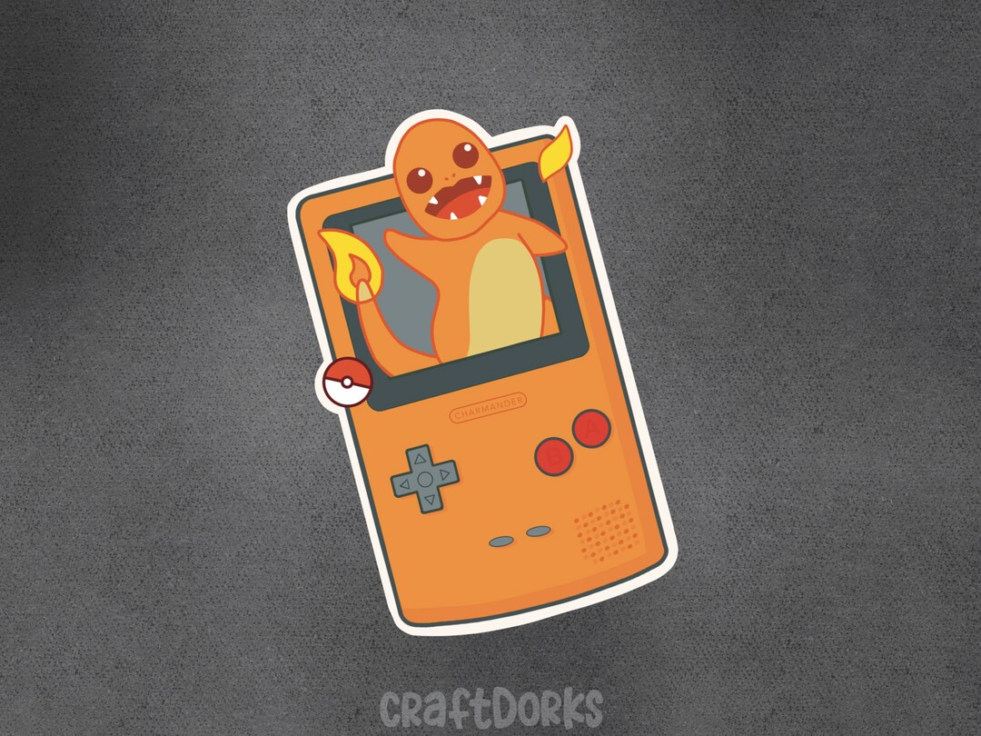 Charmander Gameboy Glossy Vinyl Sticker - Etsy