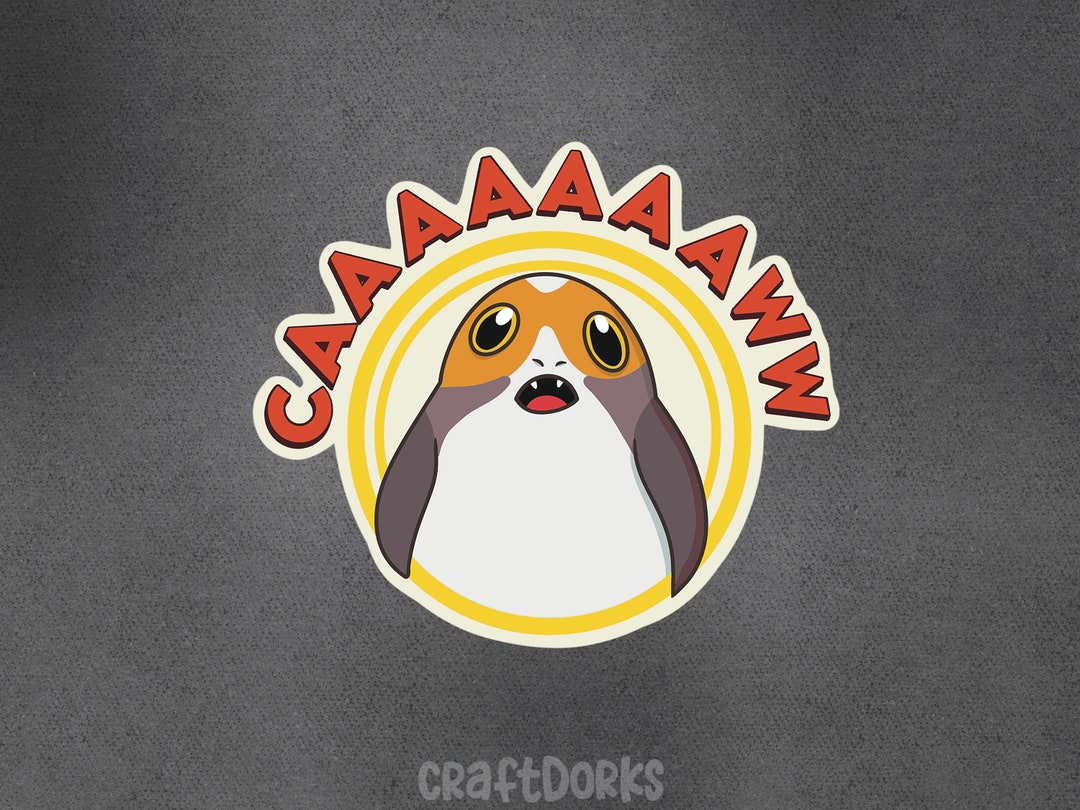 Star Wars Sticker, Porg Sticker, Starwars Creature Sticker, Cute ...