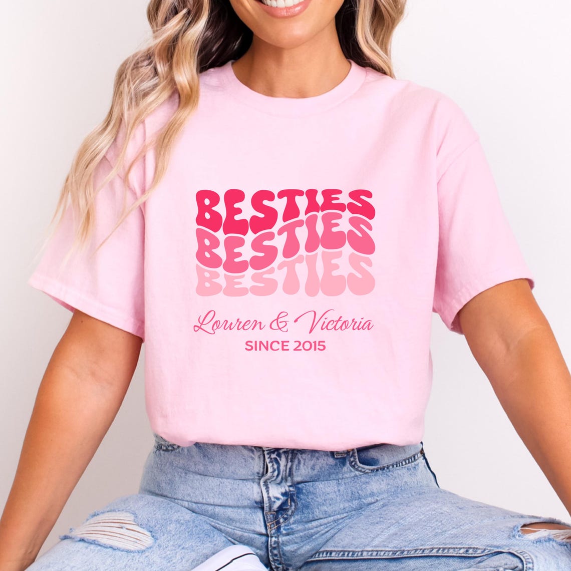 Personalized Friend Shirt, Custom Besties Tee, BFF Matching Trip Shirt ...