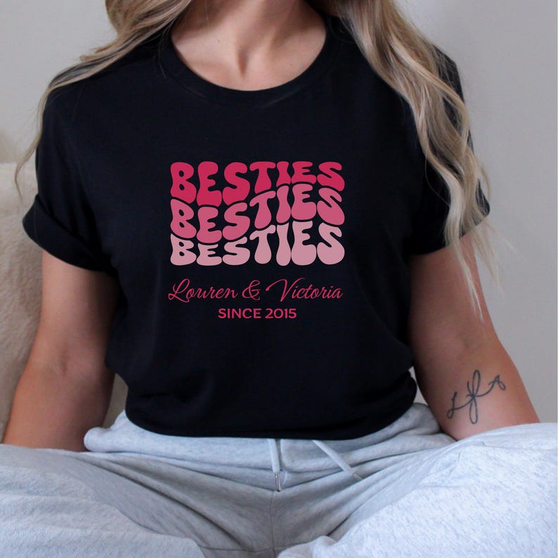Personalized Friend Shirt, Custom Besties Tee, BFF Matching Trip Shirt ...