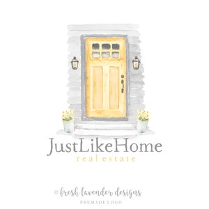 Watercolor House Logo: Premade Real Estate Branding - Etsy