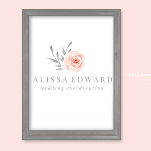 Rose Logo, Custom Logo, Premade Logo, Logo Design, Wedding Logo, Floral ...