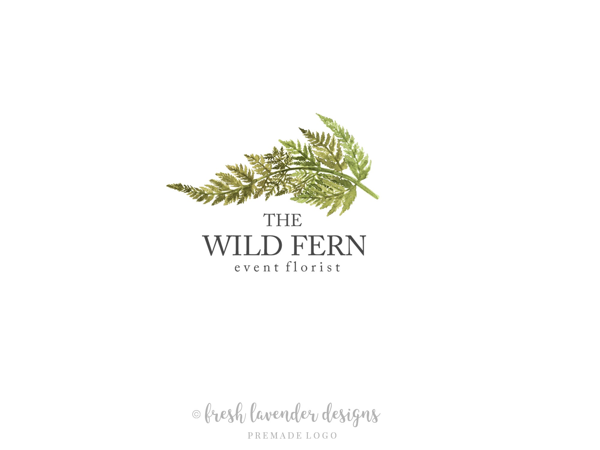 Fern Logo Custom LogoPremade Logo Llogo Designer Custom | Etsy
