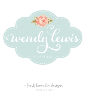Shabby Chic Logo, Custom Logo, Logo Designer, Vintage Logo, Affordable ...