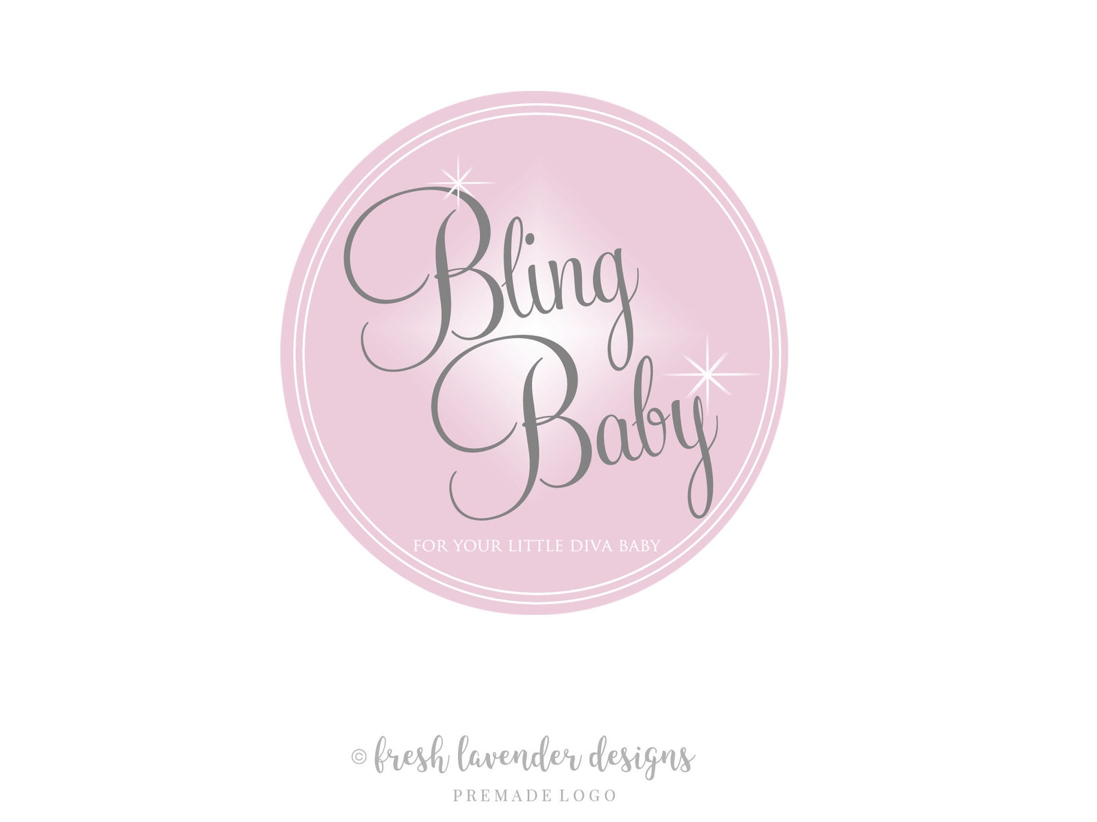 Bling Logo Custom Logo Logo Design Premade Logo Logo with | Etsy