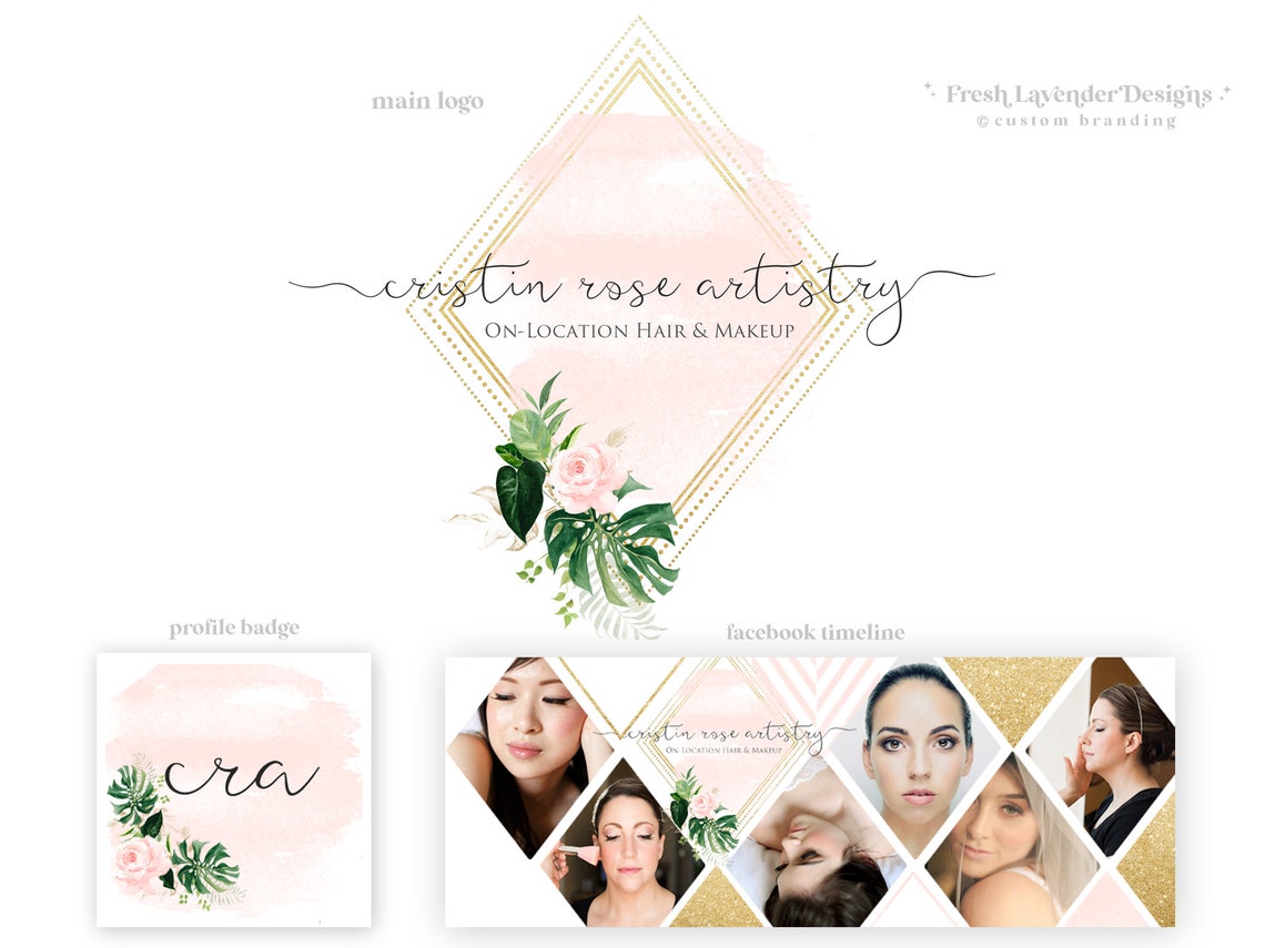 Logo Design Package - Custom Logo Design - Business Logo - Watercolor ...