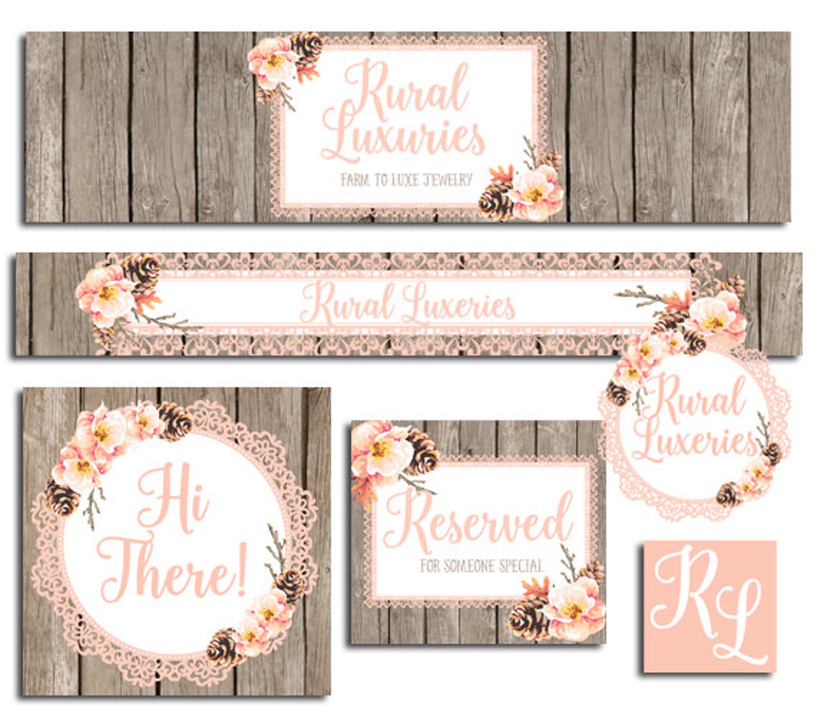 Premade Etsy Banner and Avatar Set for Small Crafty Boutiques - Etsy