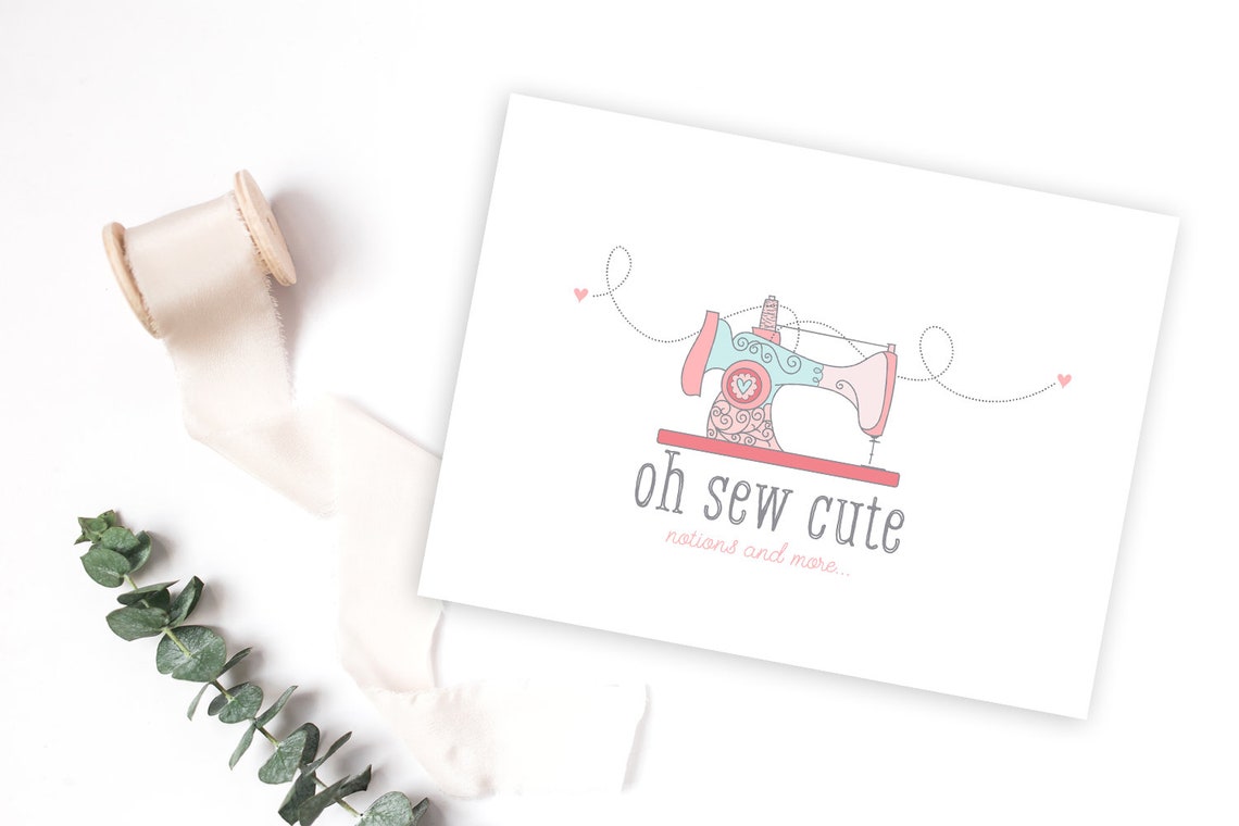 Sewing Logo Custom Logo Premade Logo Logo With Thread Logo - Etsy