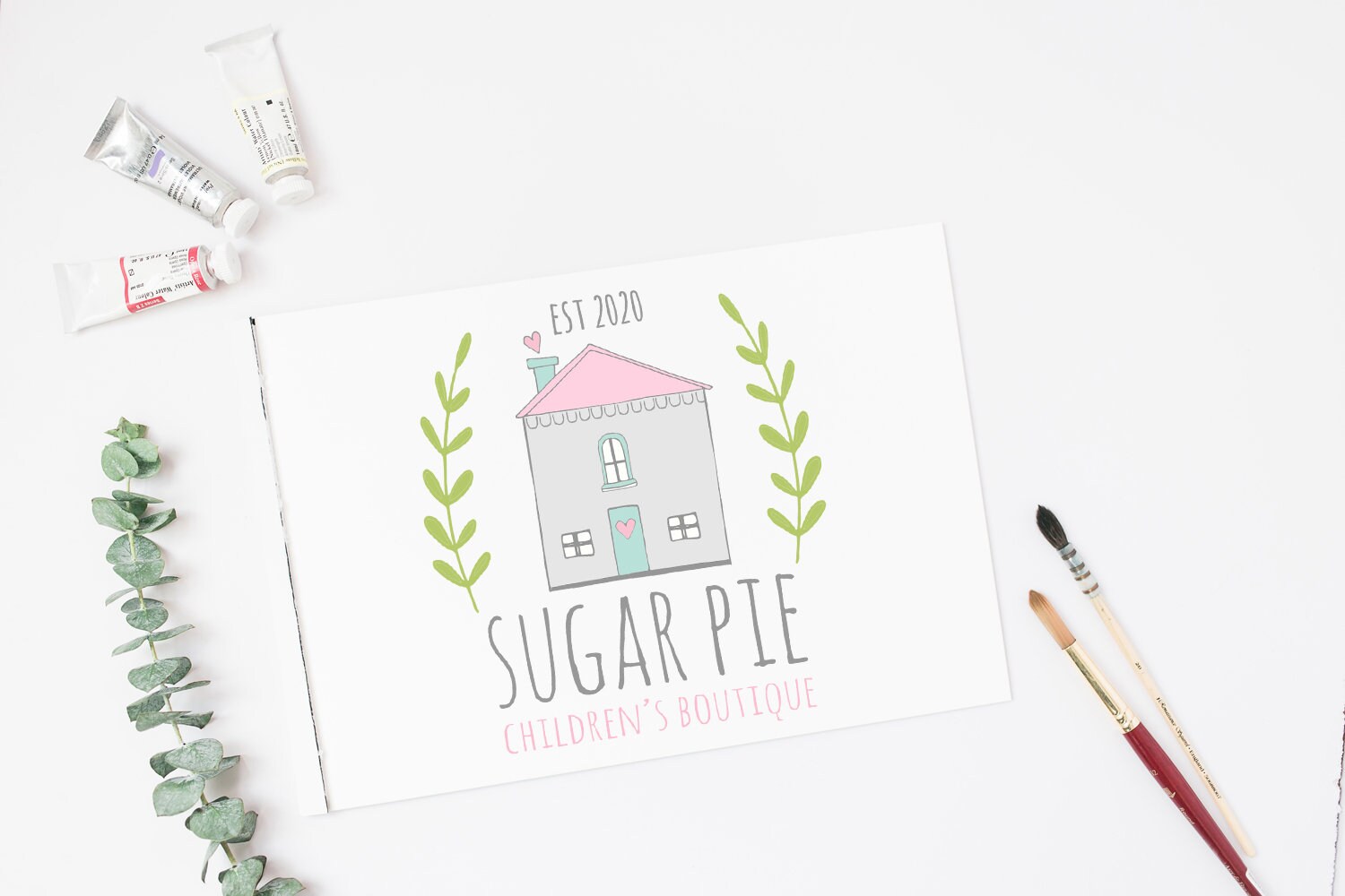 House Logo Cottage Logo Custom Logo Premade Logo Farmhouse | Etsy