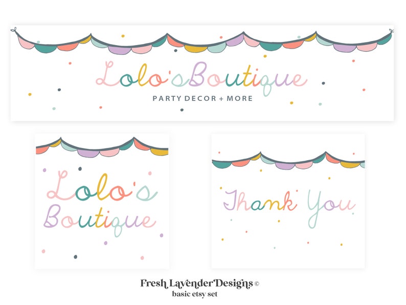 Custom Etsy Shop Set: Banner, Avatar & Graphic Design - Etsy