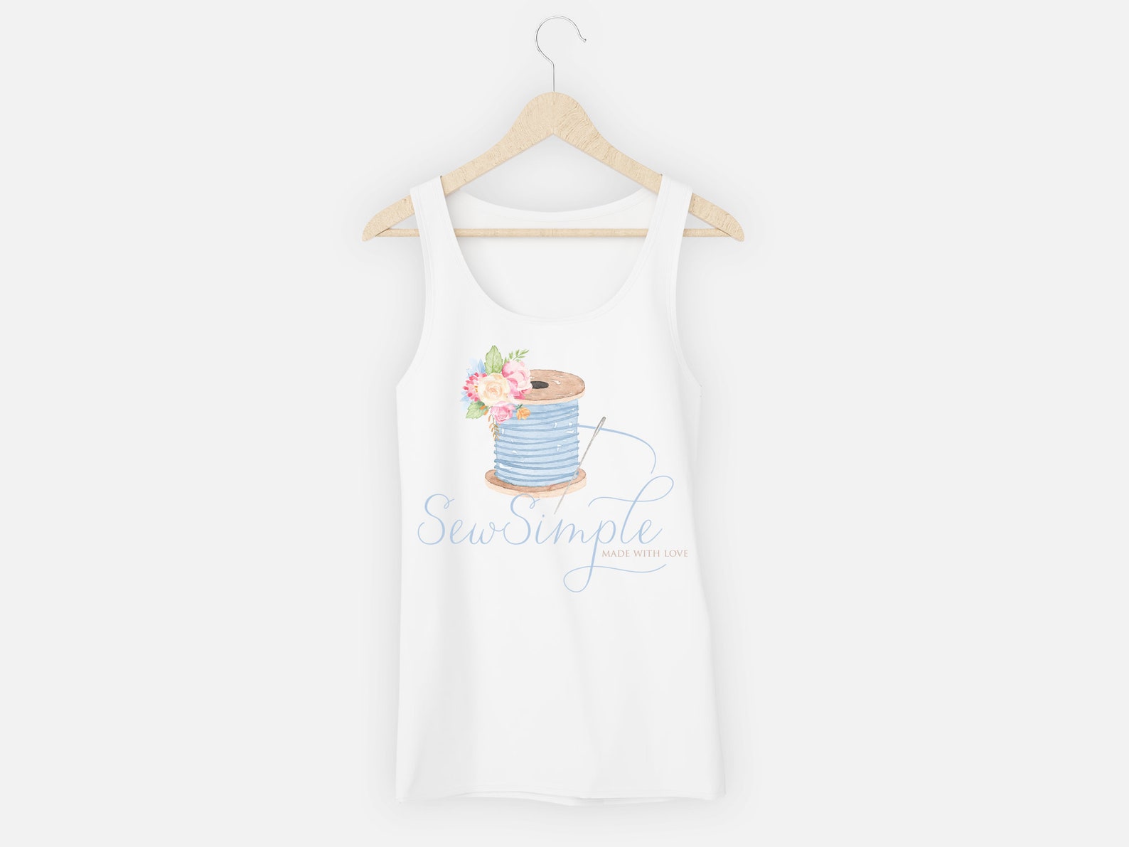 Custom Logo, Custom Sewing Logo, Watercolor Sewing Logo, Knitting Logo ...