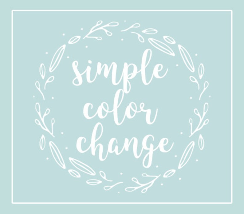 Simple Color Change OR Font Change on a Premade Logo | Etsy