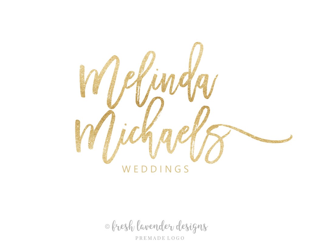 Gold Logo, Name Only Logo, Custom Logo, Logo Designer, Premade Logo ...